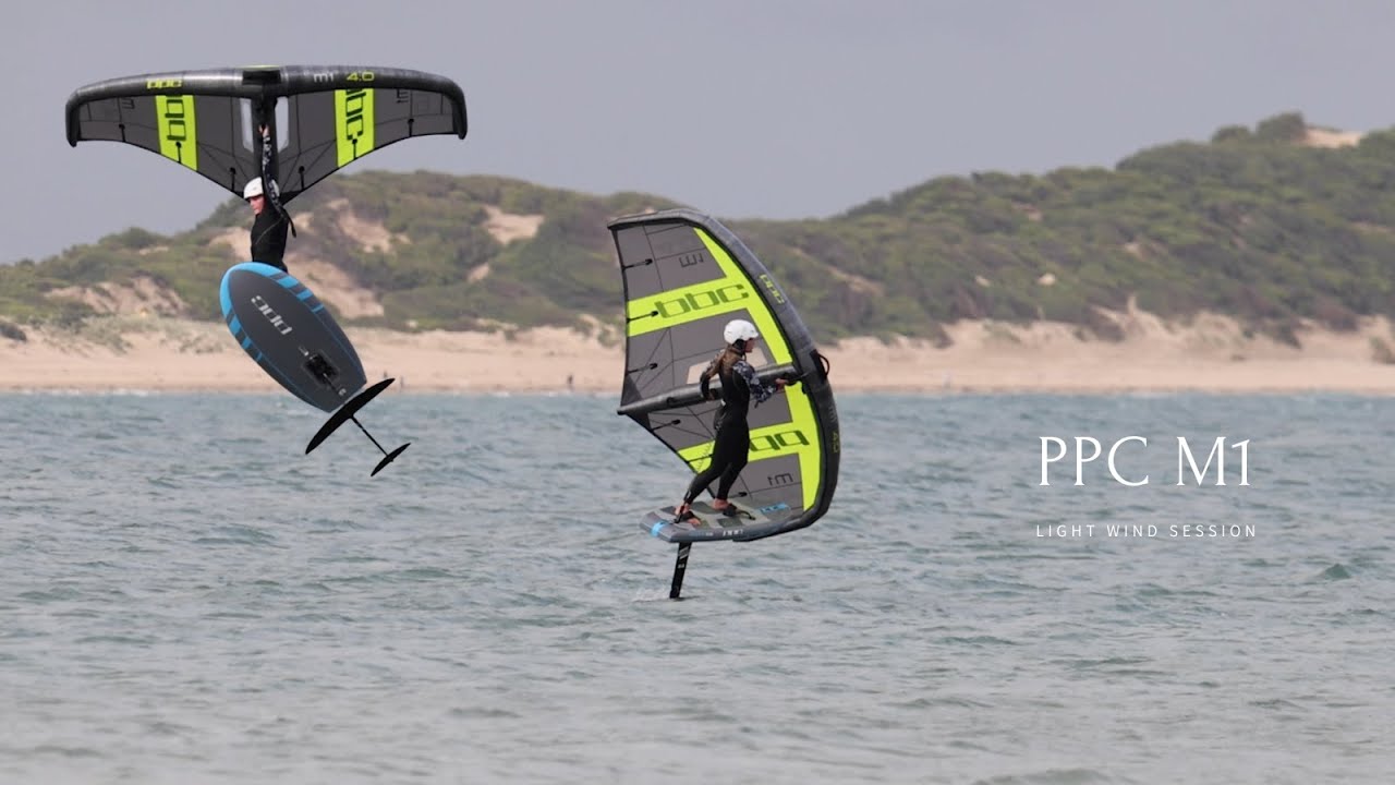 Test Driving the New PPC M1 Wing - Tacks, Gybes and Jumps in light wind ...