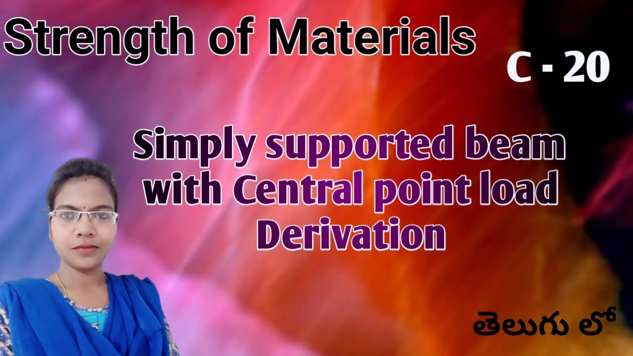 V-5 ll Simply supported beam with central point load derivation ll ...