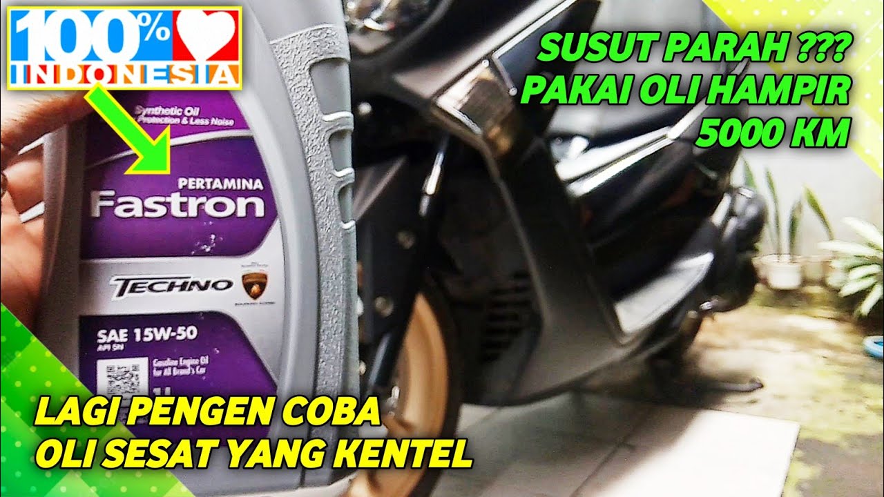 NEKAT TERLALU SESAT‼️ 5000km baru ganti oli. Coba oli Fastron techno ...