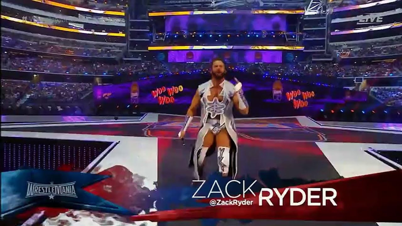 WrestleMania32 Zack Ryder Music Finally play's - YouTube