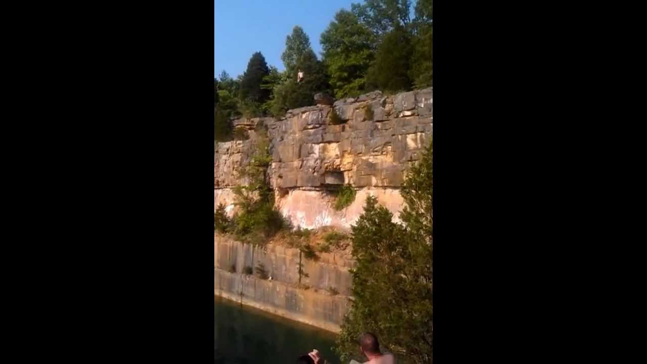 Logan Broadbent jumps from the top of rooftop quarry bloomington - YouTube