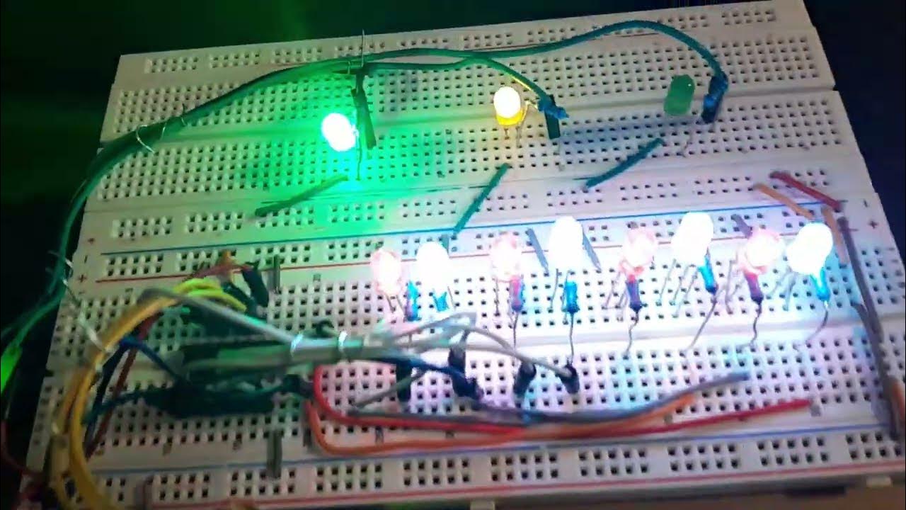 Led chaser using the 74HC595 IC - YouTube