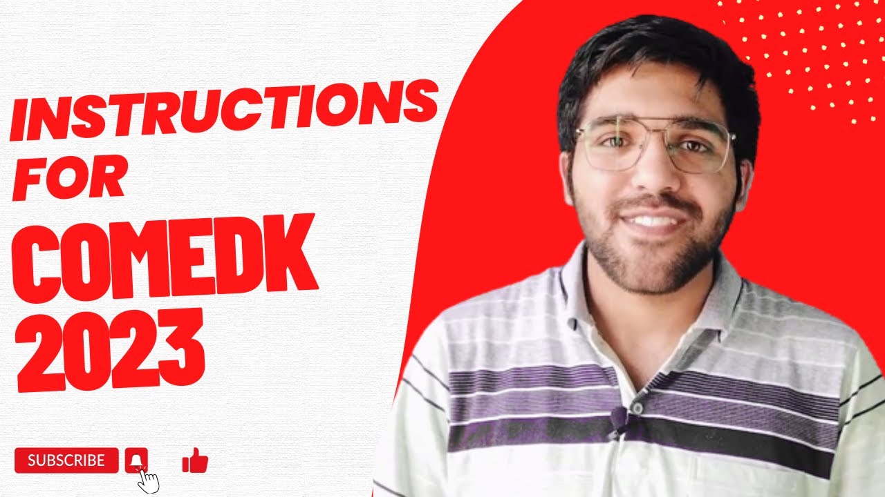 ⚠️ Instructions for COMEDK 2023 ⚠️ - YouTube