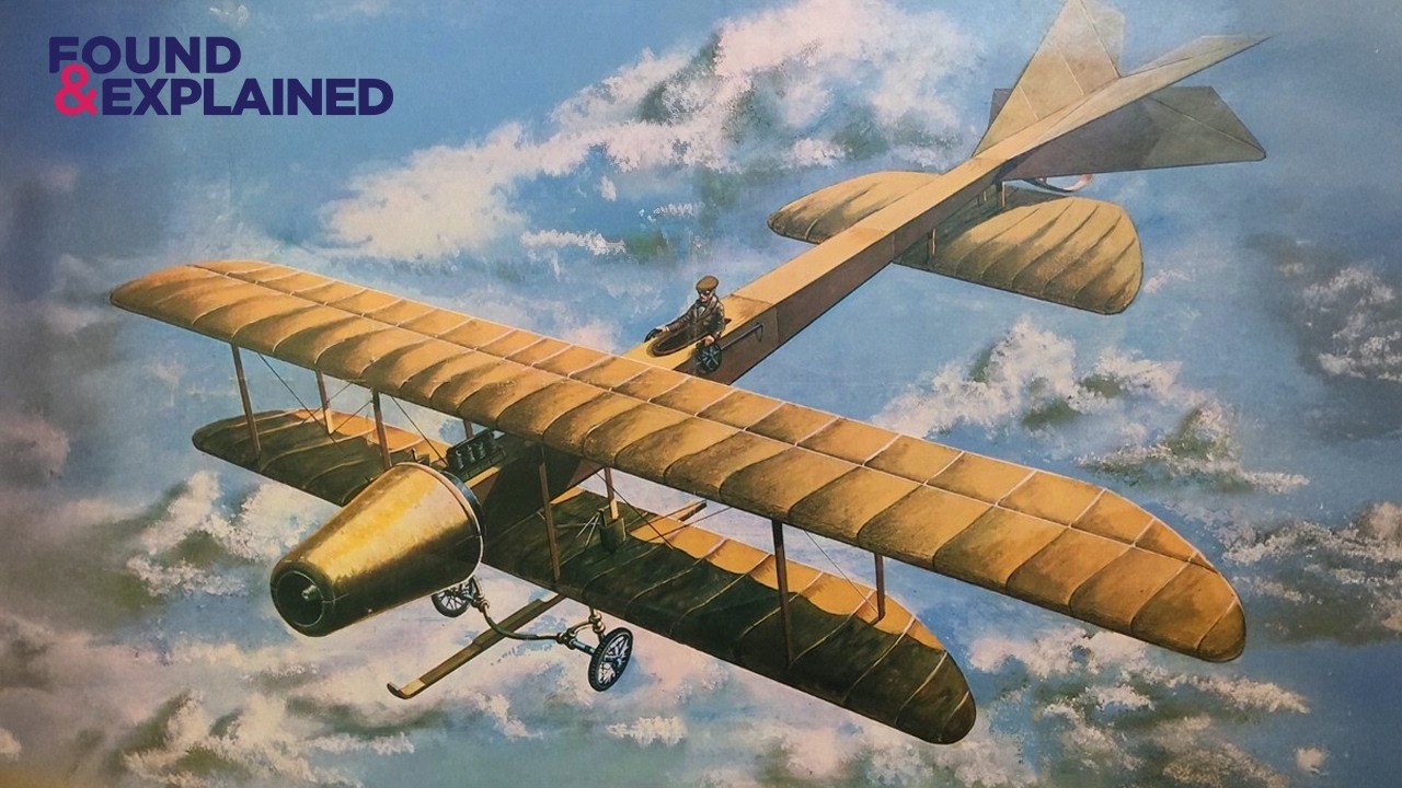 The biplane with a jet engine... in 1910 - YouTube