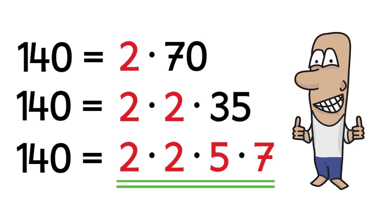 Primfaktorzerlegung - einfache Erklärung: Primfaktoren bestimmen - YouTube