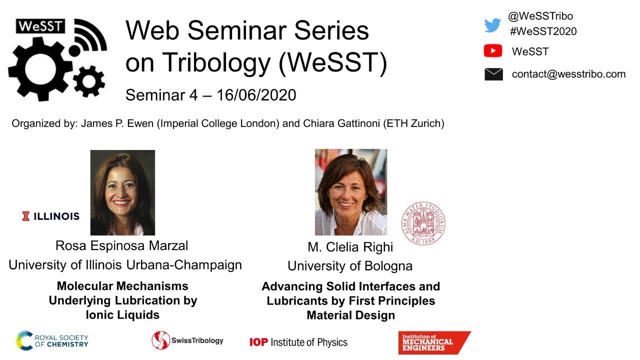 WeSST 2020 - Prof. Rosa Espinosa Marzal and Prof. M. Clelia Righi - YouTube