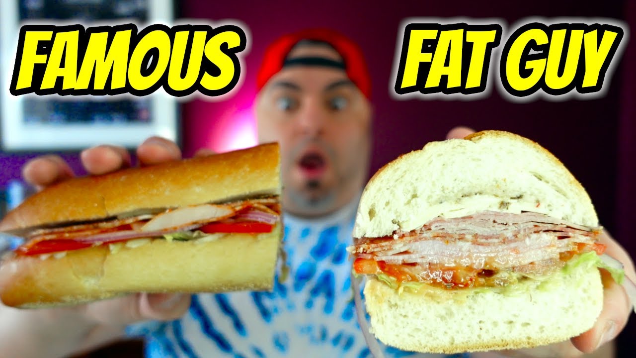 FAT GUY Tasting the FAMOUS Fat Guy Italian Sub - YouTube