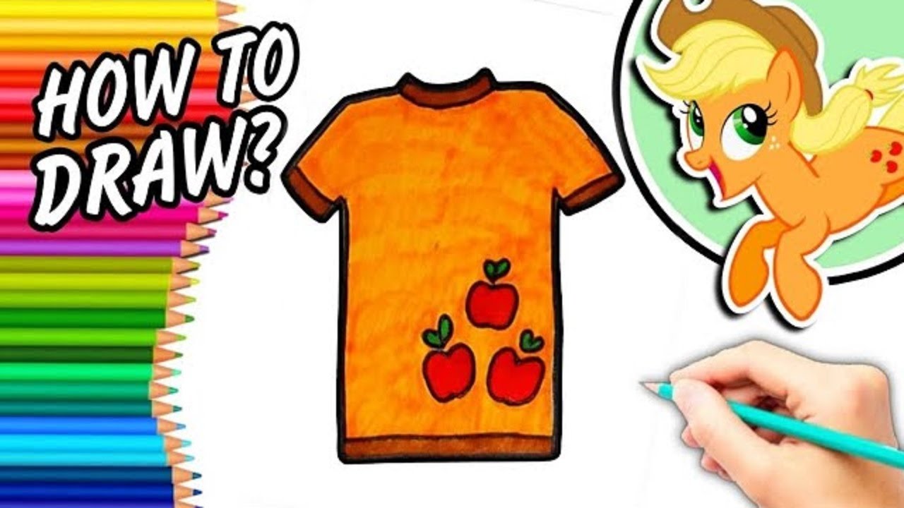 HOW TO DRAW APPLE JACK T-SHIRT | How to draw My Little pony | Drawing ...