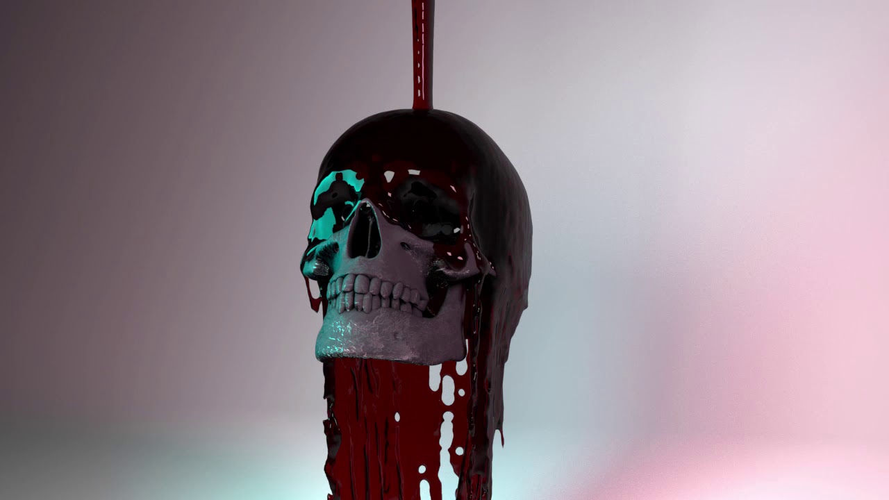 BLOOD SKULL using houdini - YouTube