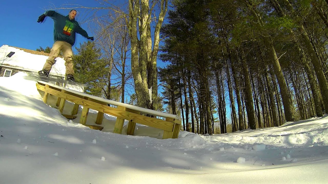 Shredding pvc snowboard box gopro hero 3 - YouTube