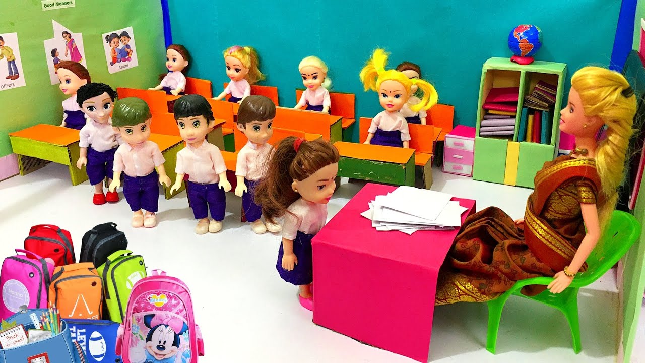 சுட்டி கலாட்டா 133 | barbie story | barbie school | barbie show in ...