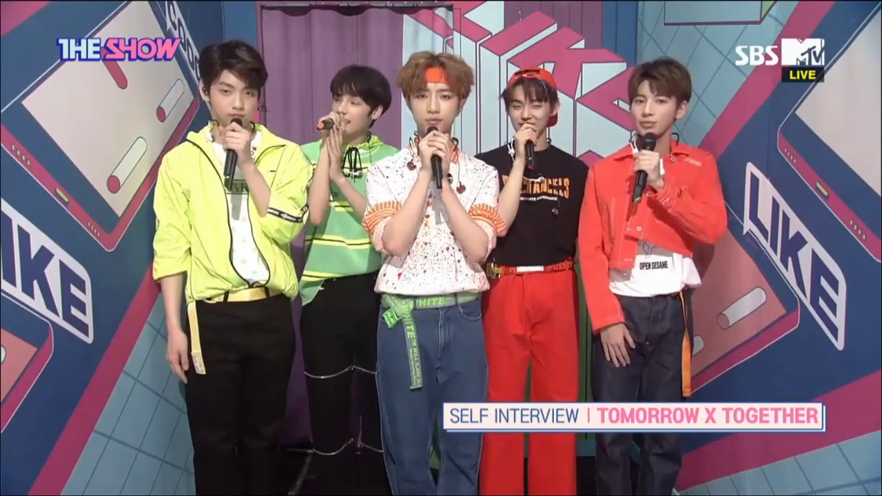 190312 TXT (투모로우바이투게더) SELF INTERVIEW @SBS THE SHOW - YouTube