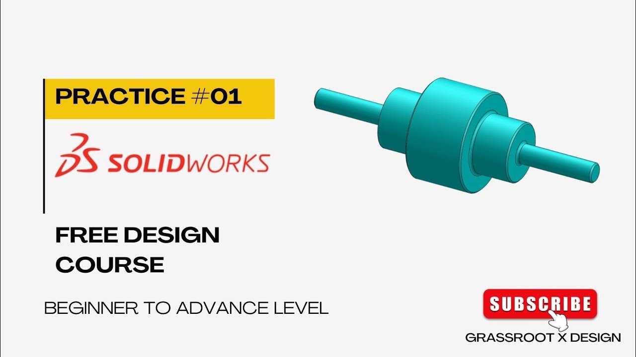 SolidWorks Practice Tutorial | SolidWorks Revolve Command | Solidworks ...