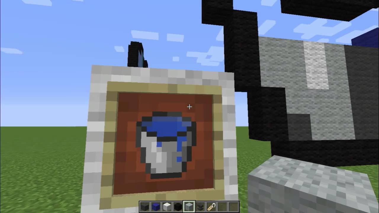 Minecraft - Pixel art Water bucket - YouTube