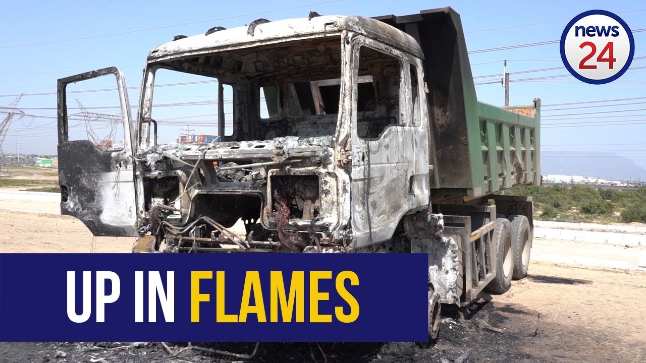WATCH | Truck set alight during protest action in Dunoon - YouTube
