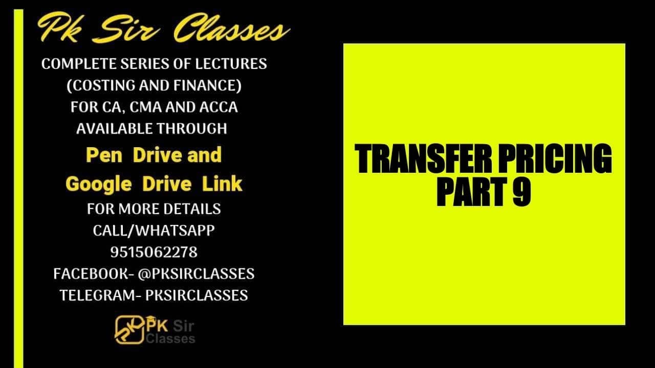 Transfer pricing part 9 - Concept of Dual rate & Two part transfer ...