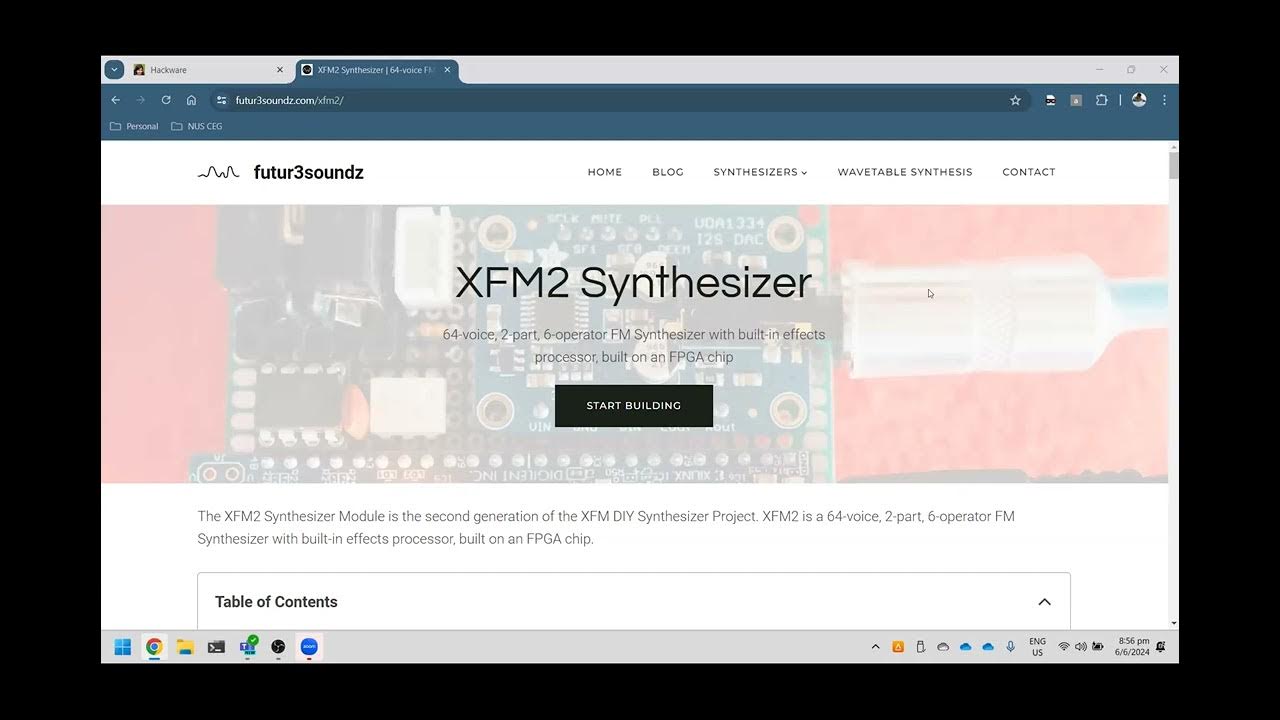 XFM2 FPGA based FM synthesizer - Hackware v8.2 - YouTube