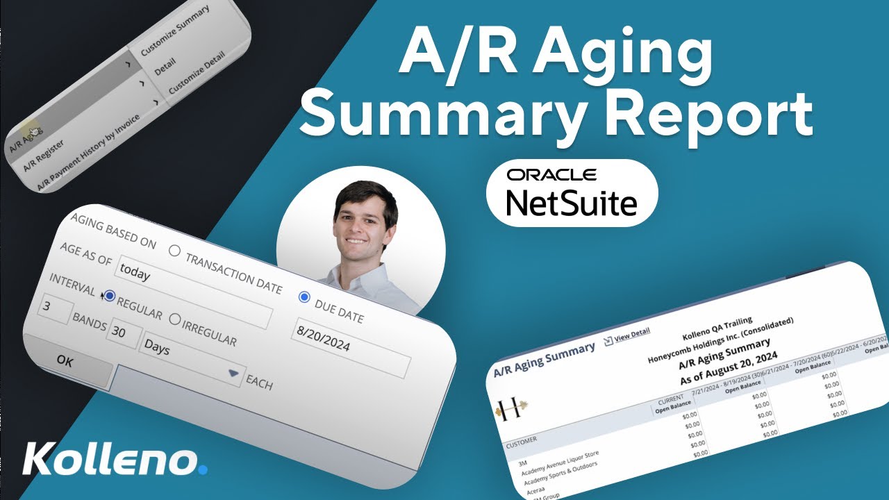 NetSuite Tutorial | A/R Aging Summary Report - YouTube