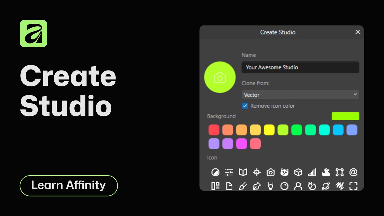 How to Create Your Own Studio in Affinity - YouTube