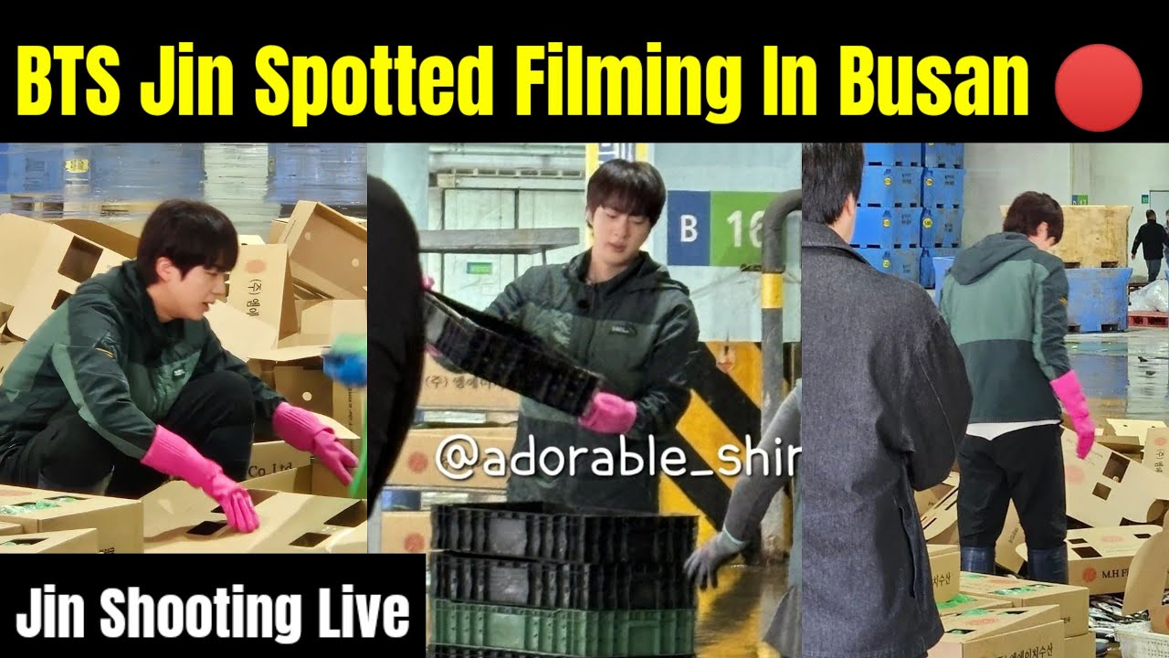 BTS Jin Spotted Filming In Busan🔴 | Jin Shooting Live - YouTube