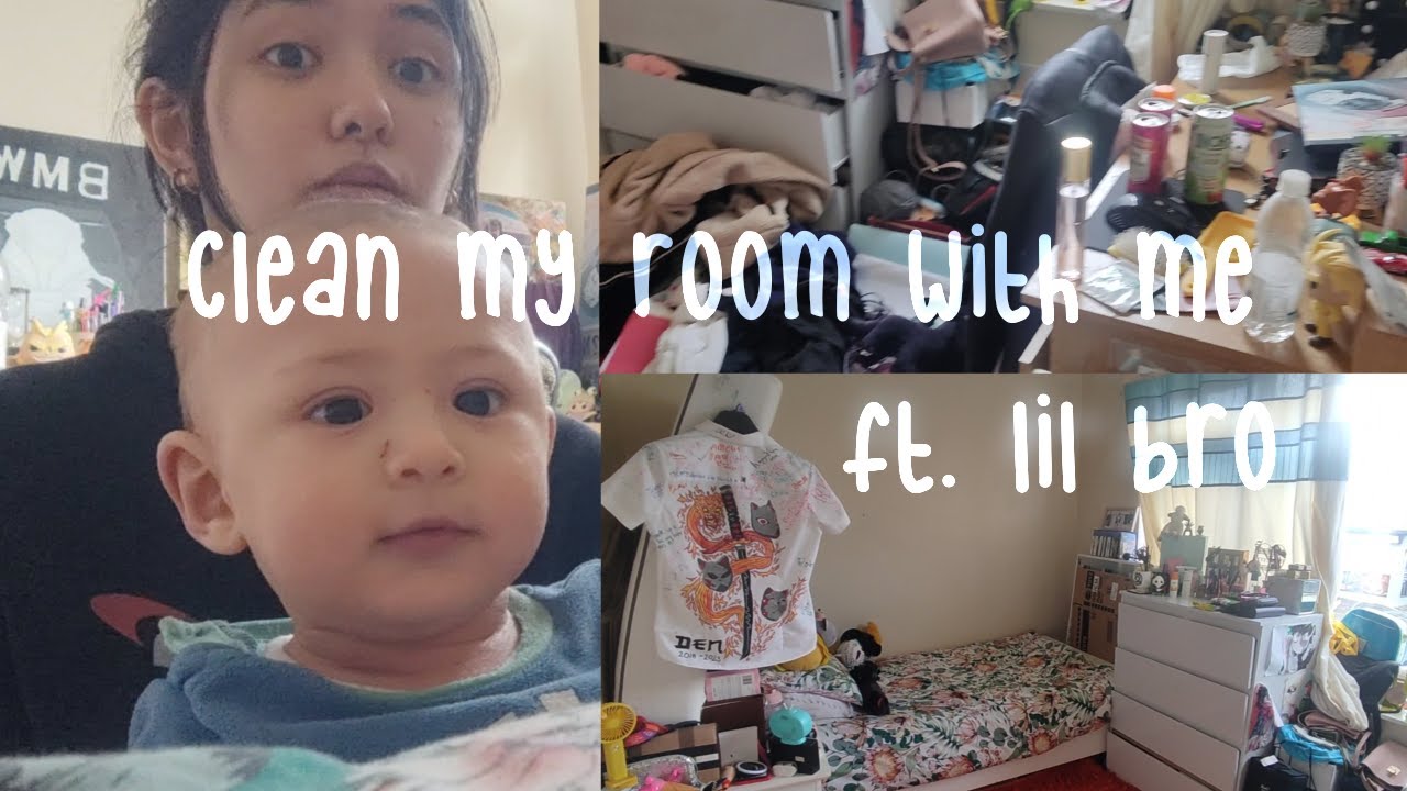 Cleaning my room // ft. My lil bro - YouTube