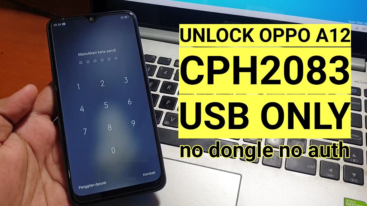 Unlock Oppo A12 Lupa pola pin sandi (CPH2083) Usb only no dongle no ...