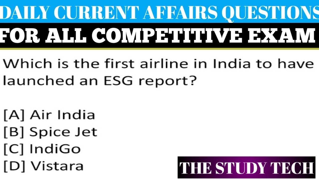 Daily Current Affairs Questions || 14th December 2021 || The Study Tech ...