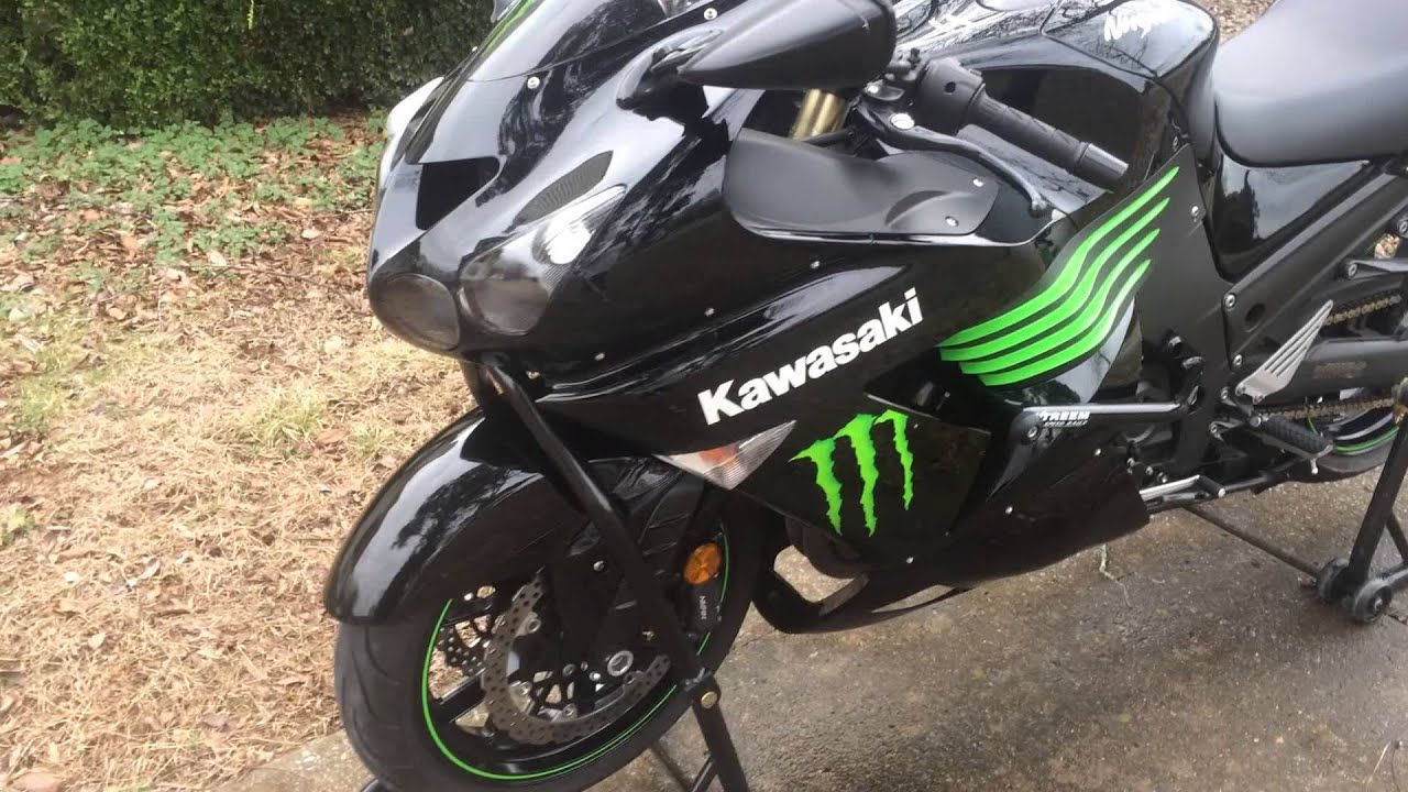 My 2009 ZX14 Monster Edition walk around. - YouTube