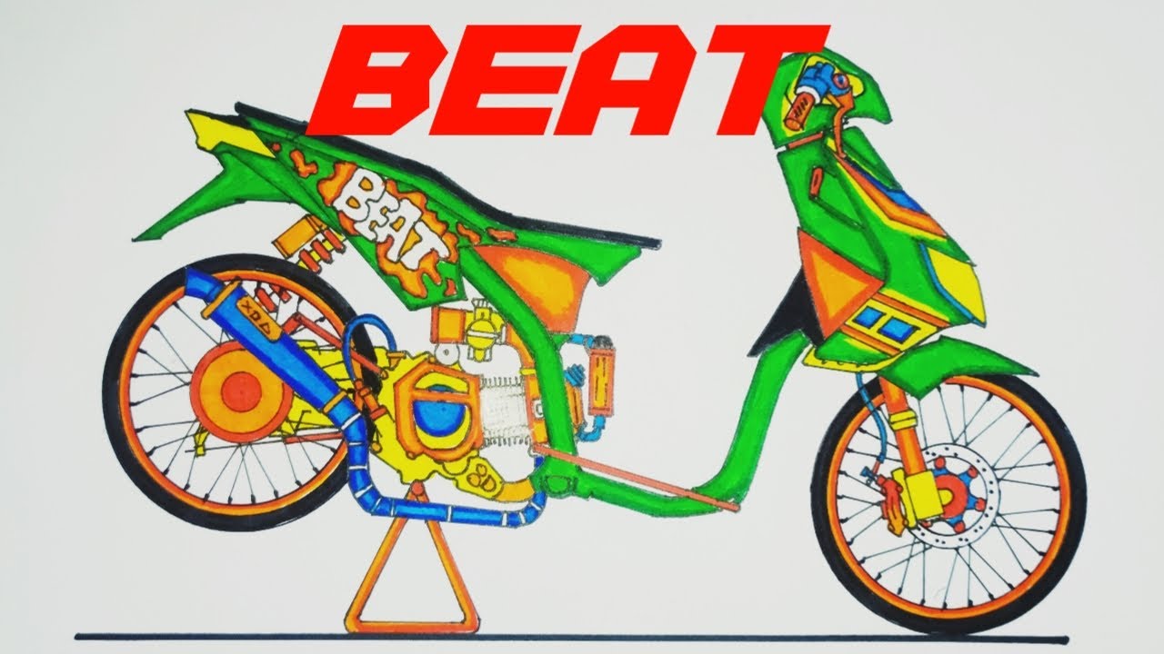beat modif kontes . menggambar beat herek drag kontes kolor ijo - YouTube