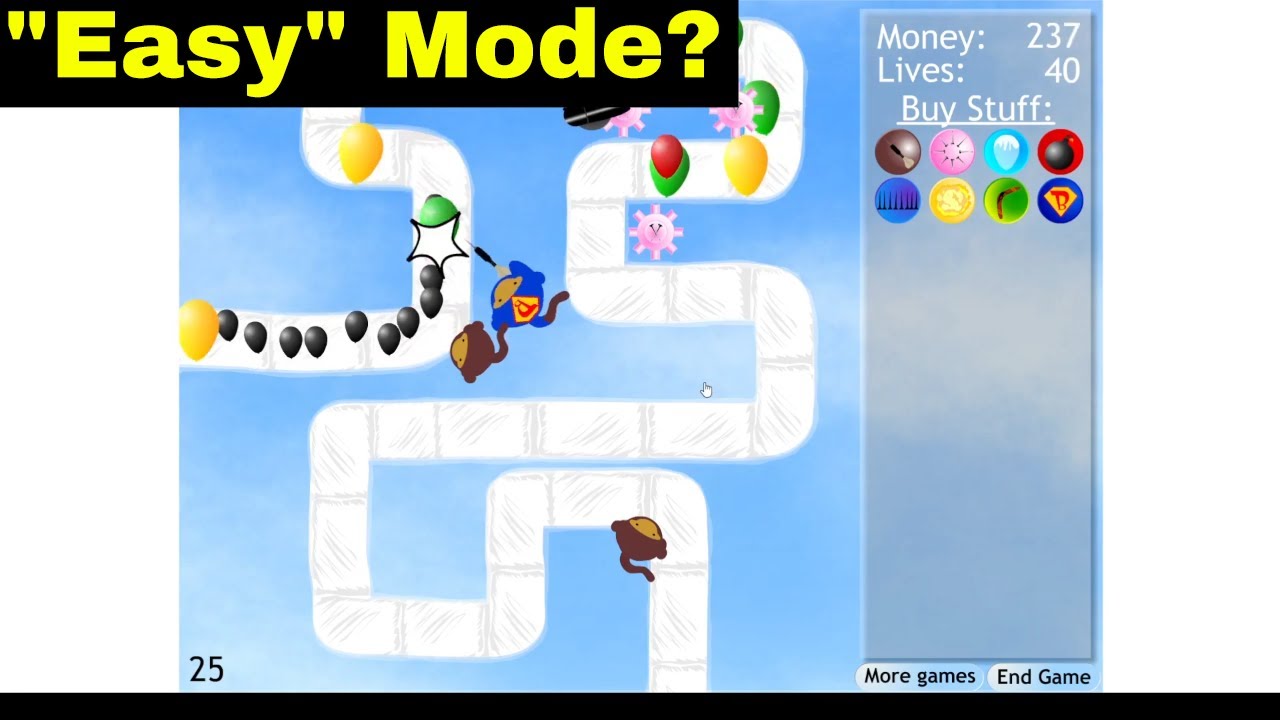 Super Monkeys are so WEAK!!! (Bloons Tower Defense 2: Easy) - YouTube
