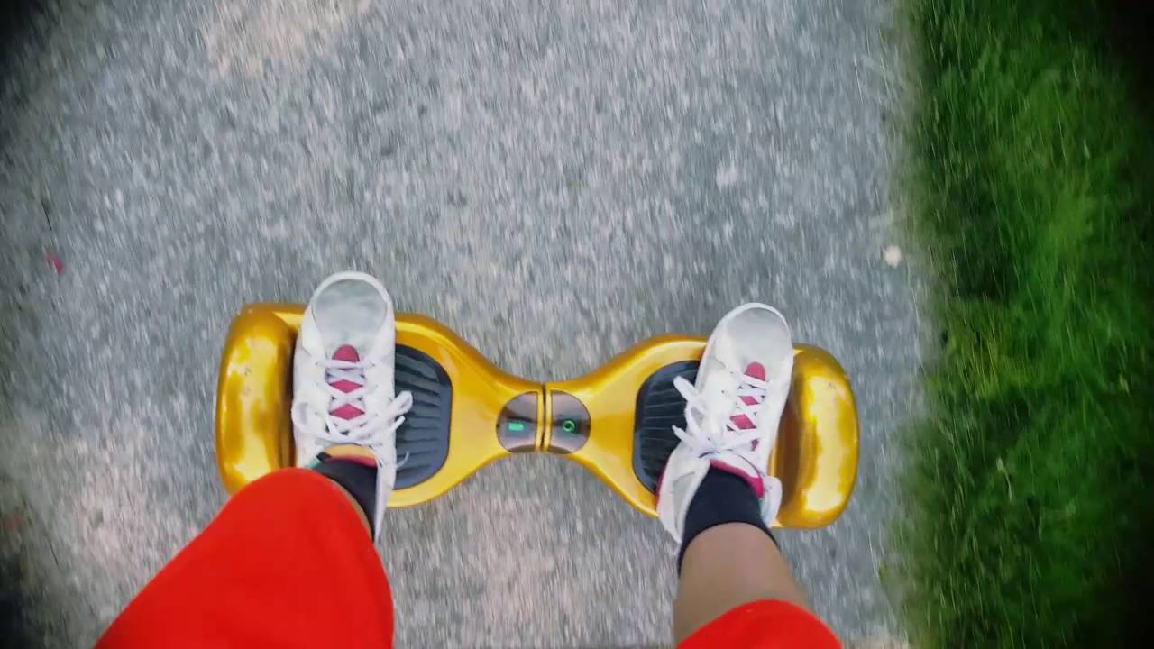 Riding my golden hoverboard!!!!! - YouTube