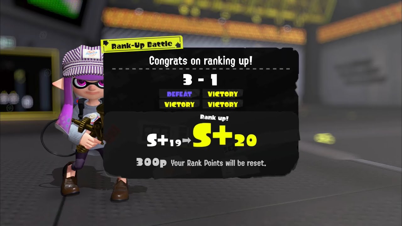 Splatoon 3 - S+20 Rank up battle with aerospray minus 4.5 sticks - YouTube
