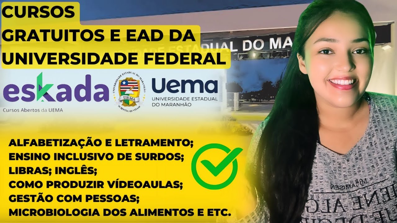 Como fazer Cursos 100% GRATUITOS EAD [Eskada Uema] - YouTube