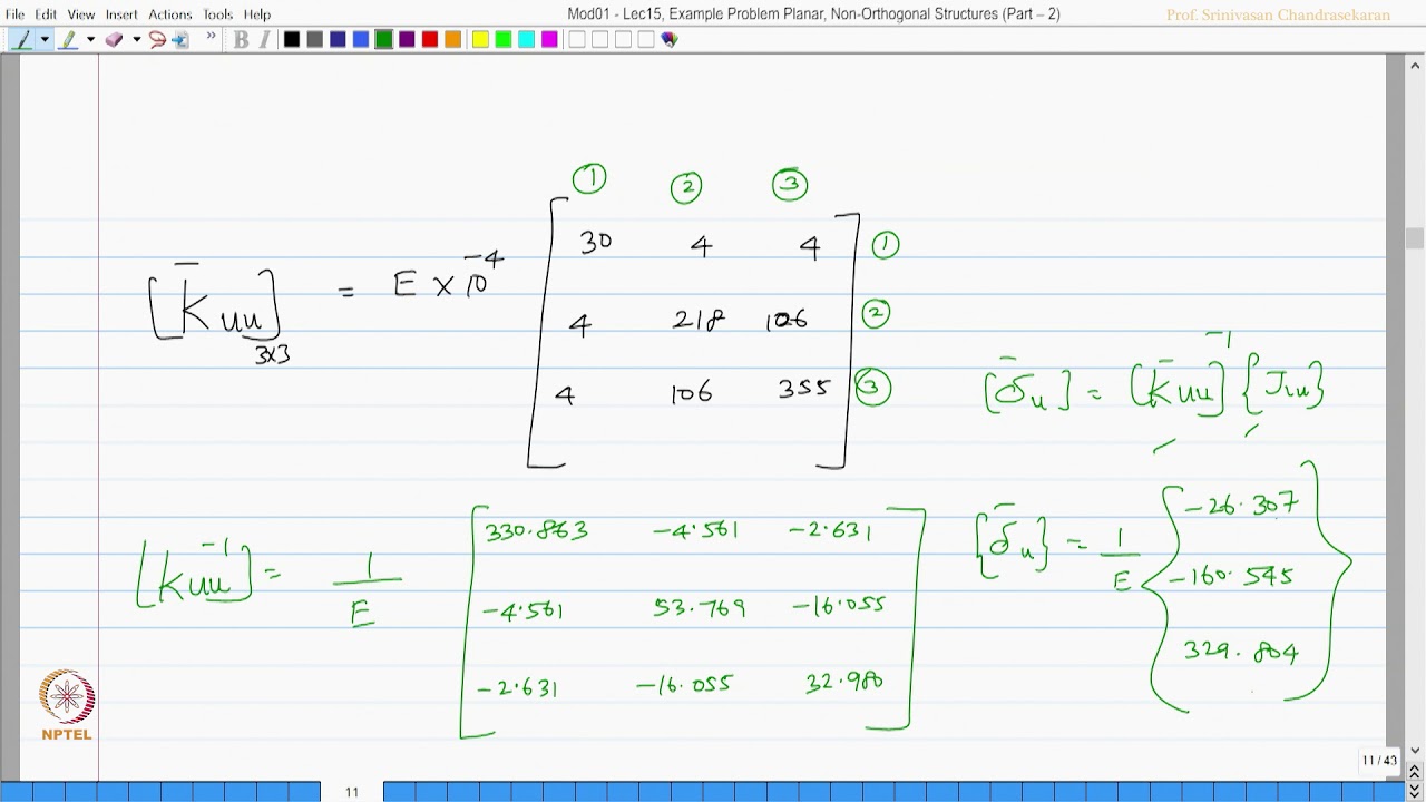 Example problem: planar non-orthogonal structure : Part 2 - YouTube