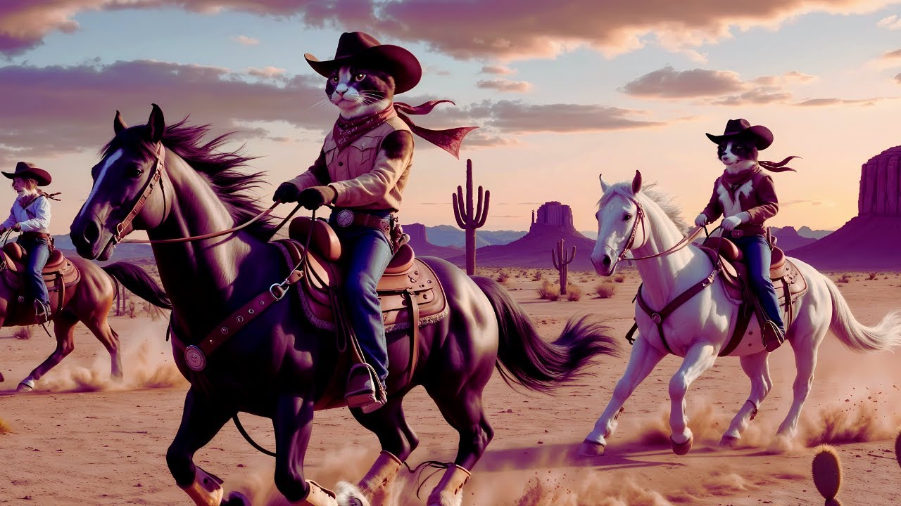 Cowboy Cats Rock the Wild West: A Country Rock Anthem - YouTube