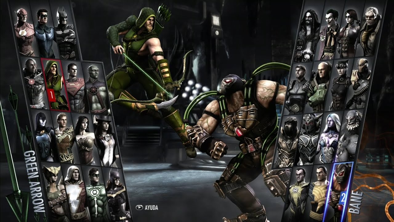 Green Arrow Vs Bane INJUSTICE Gods Among Us - YouTube