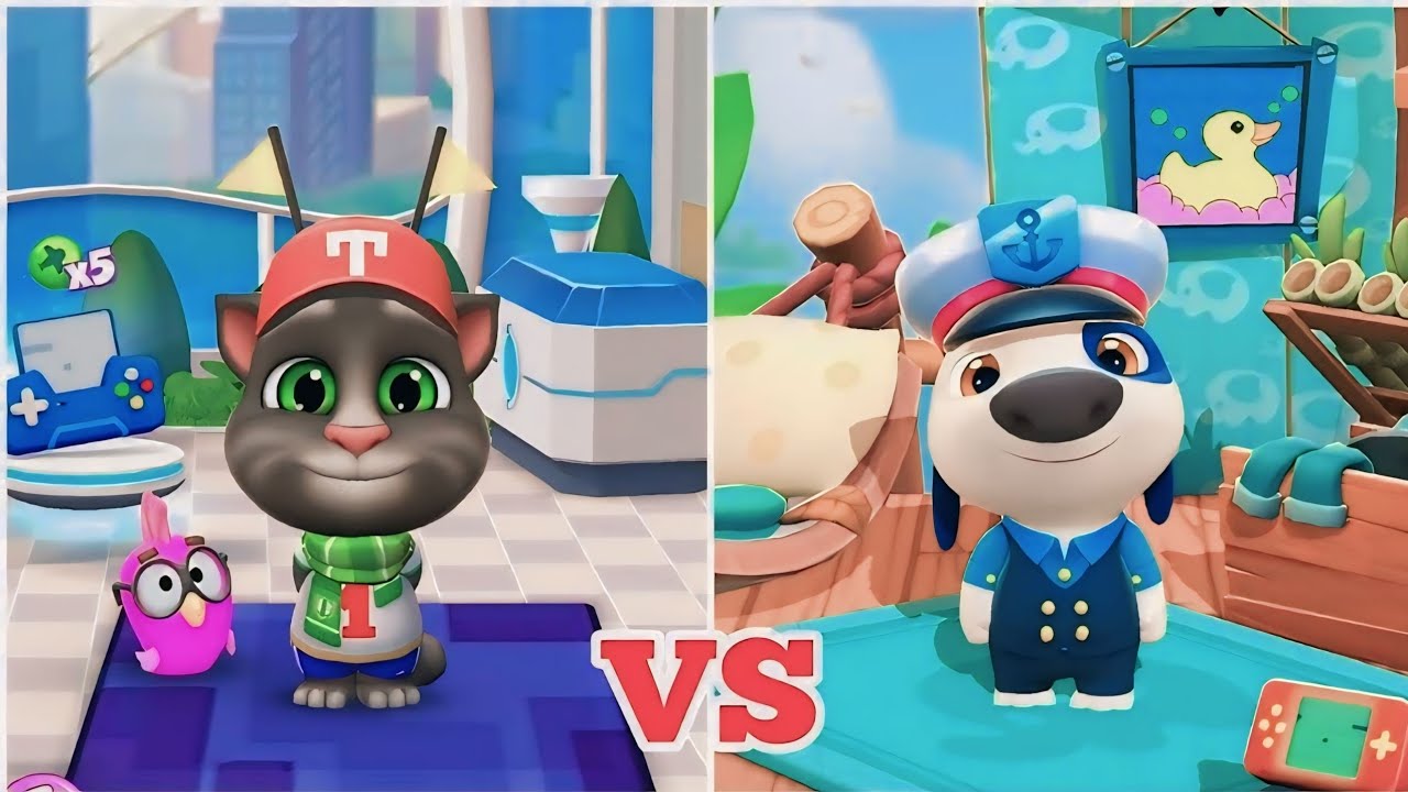 Talking Tom 2 Vs My Talking Hank island epic. - YouTube