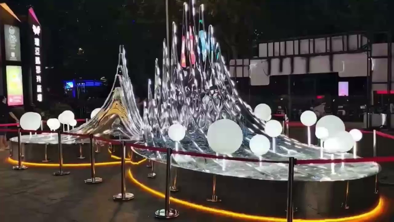 New installation art Mountain and Flowing Water - YouTube