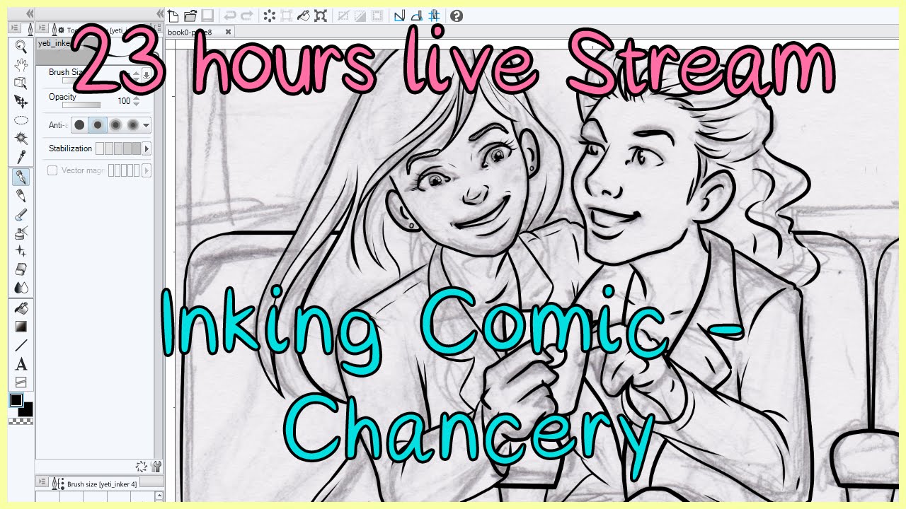 23hrs Live Drawing Comic Chancery Stream #01 - YouTube