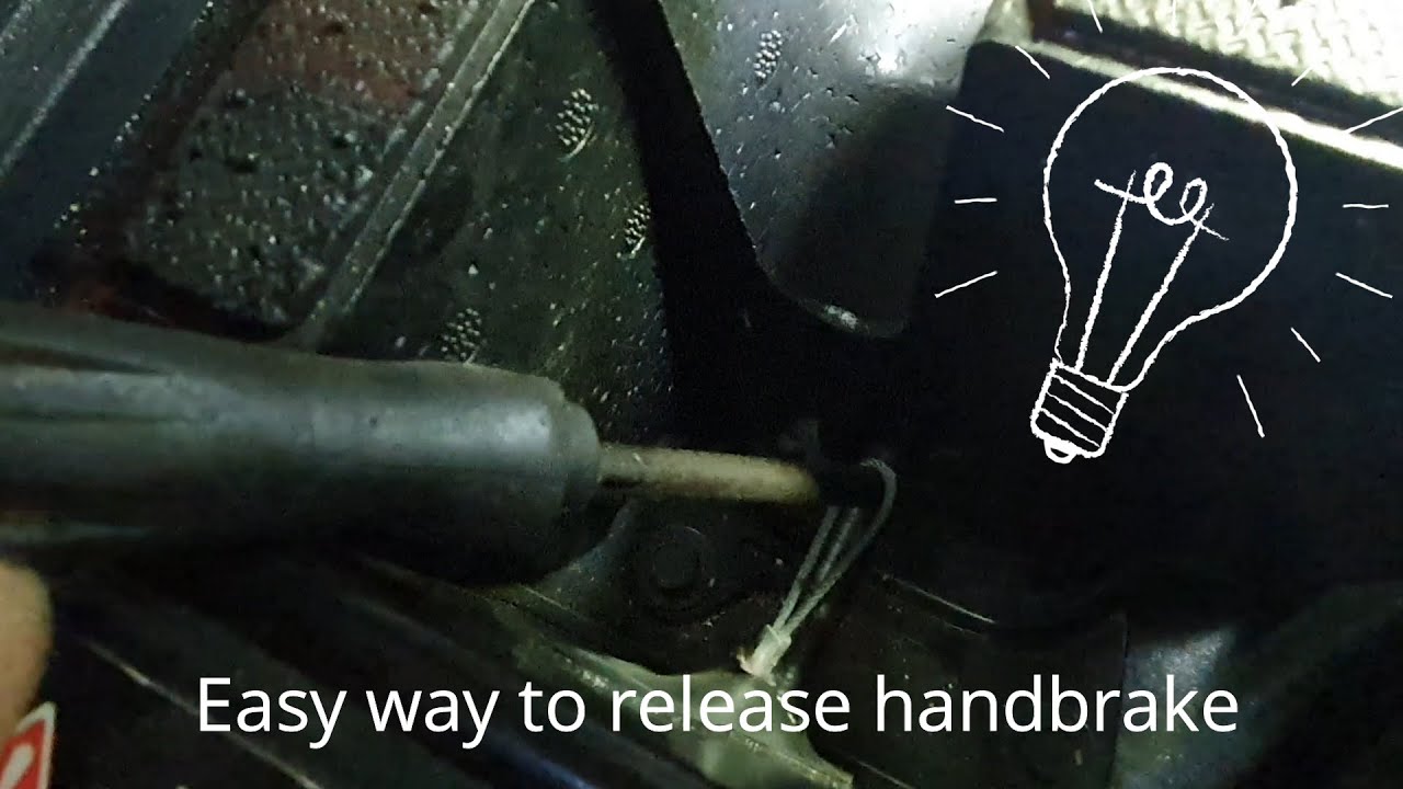 How to release the electronic Handbrake with no electric power - YouTube