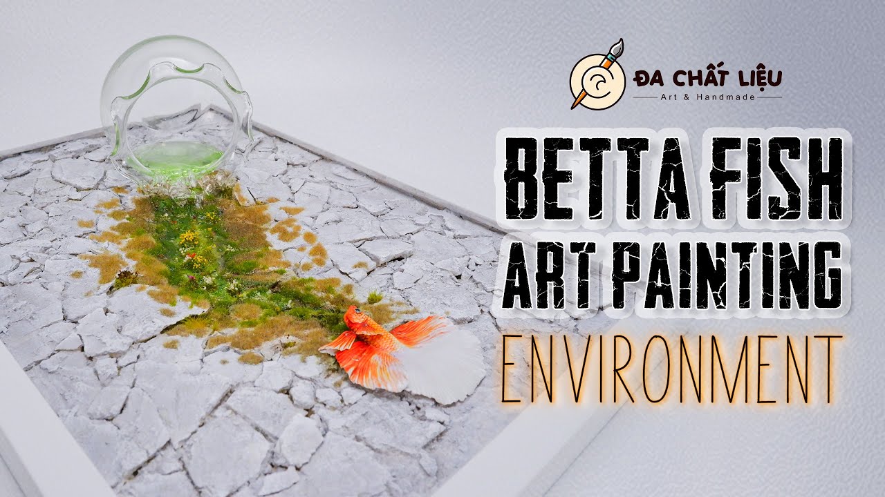 Betta fish art painting with resin epoxy - YouTube