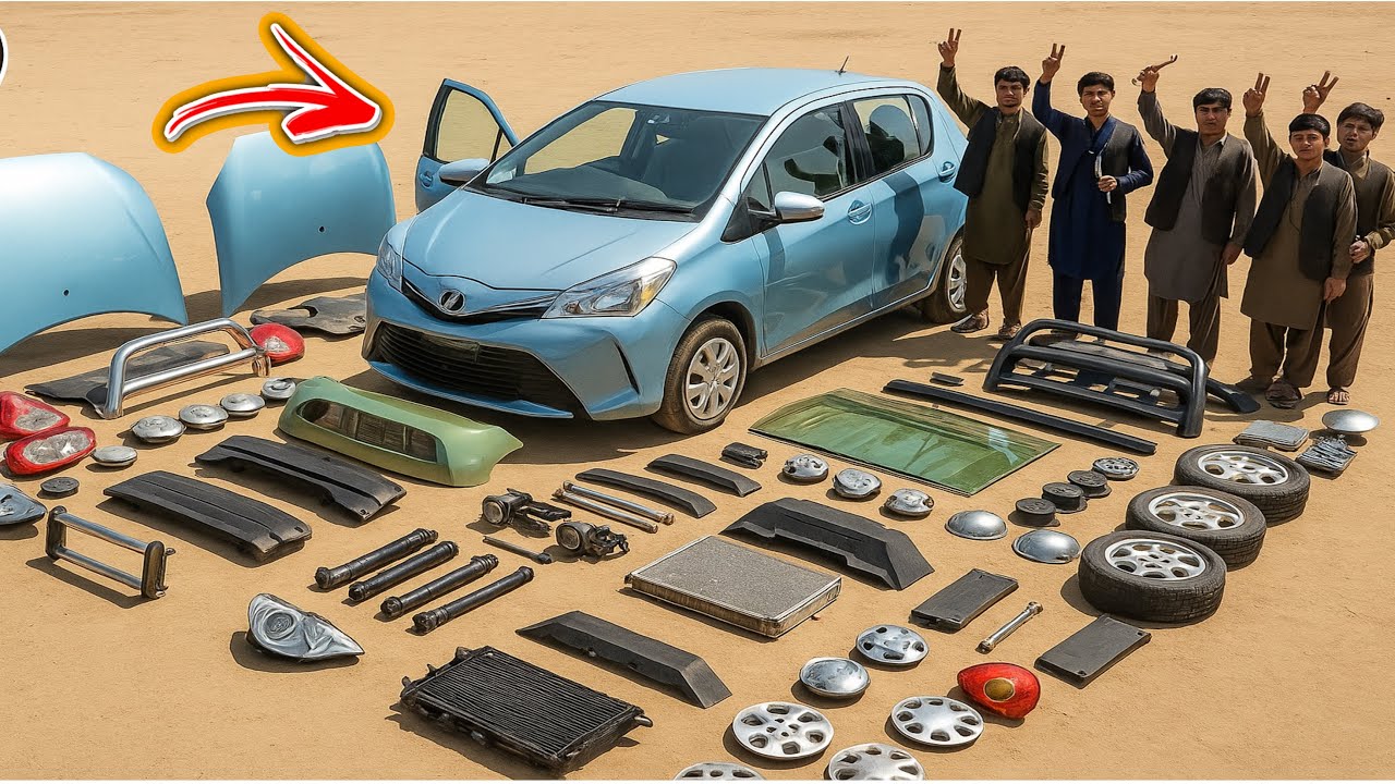 Japan Import Toyota Vitz Car Complete Restoration ||How a Scrap Vitz is ...