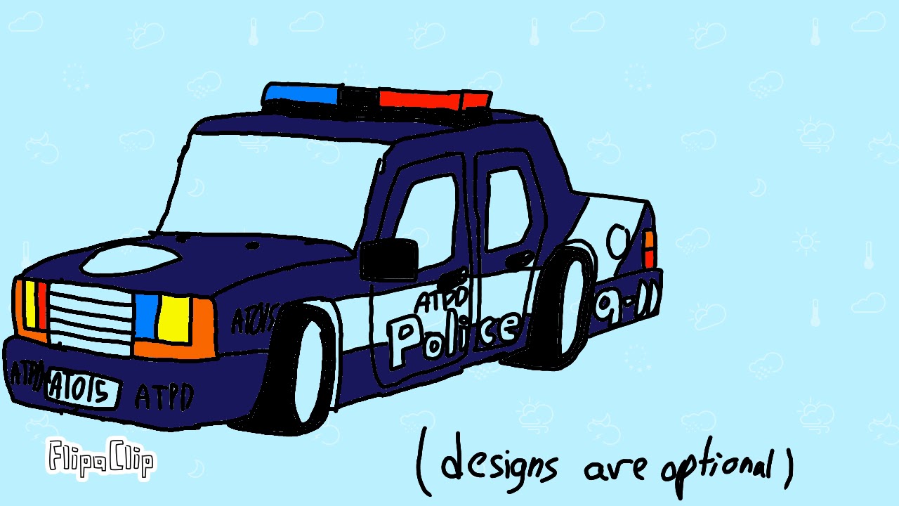 How to draw a basic police sedan - YouTube