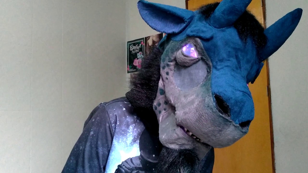Enzo Orion Partial Fursuit - Animatronic, shiny eyes and moving jaw ...