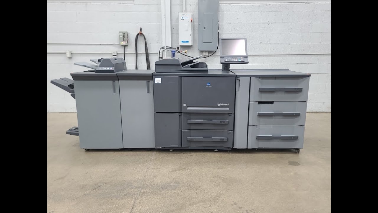 2014 Konica Minolta bizhub Press 1052 Digital B & W - YouTube