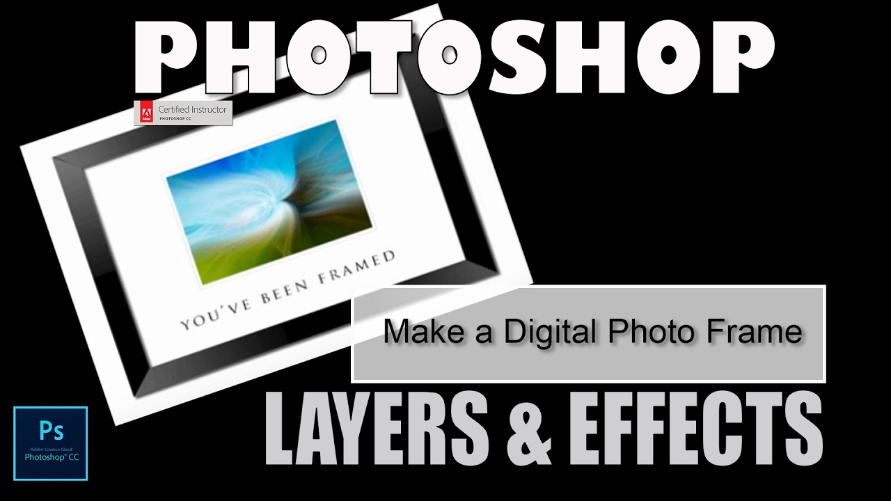 Photoshop Tutorial: How to make a Picture Frame - YouTube