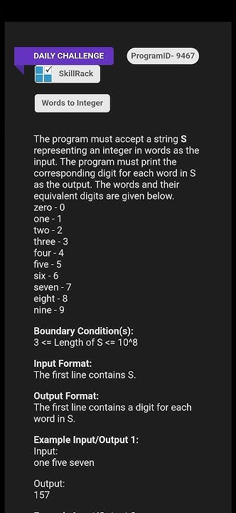 skillrack Daily challenge solution|06/10/2023|skillrack Today solution #skillrack# ...
