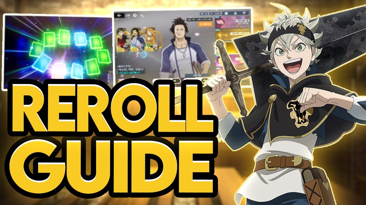 BLACK CLOVER MOBILE REROLL/ACCOUNT LINK GUIDE! FAST & EZ REROLLS IN 10 ...