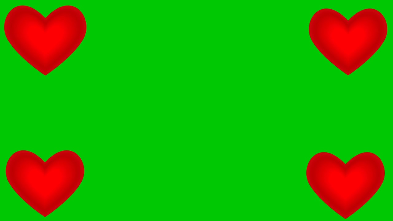 Heart Blinking Green Screen || love symbols Video Full HD Quality - YouTube