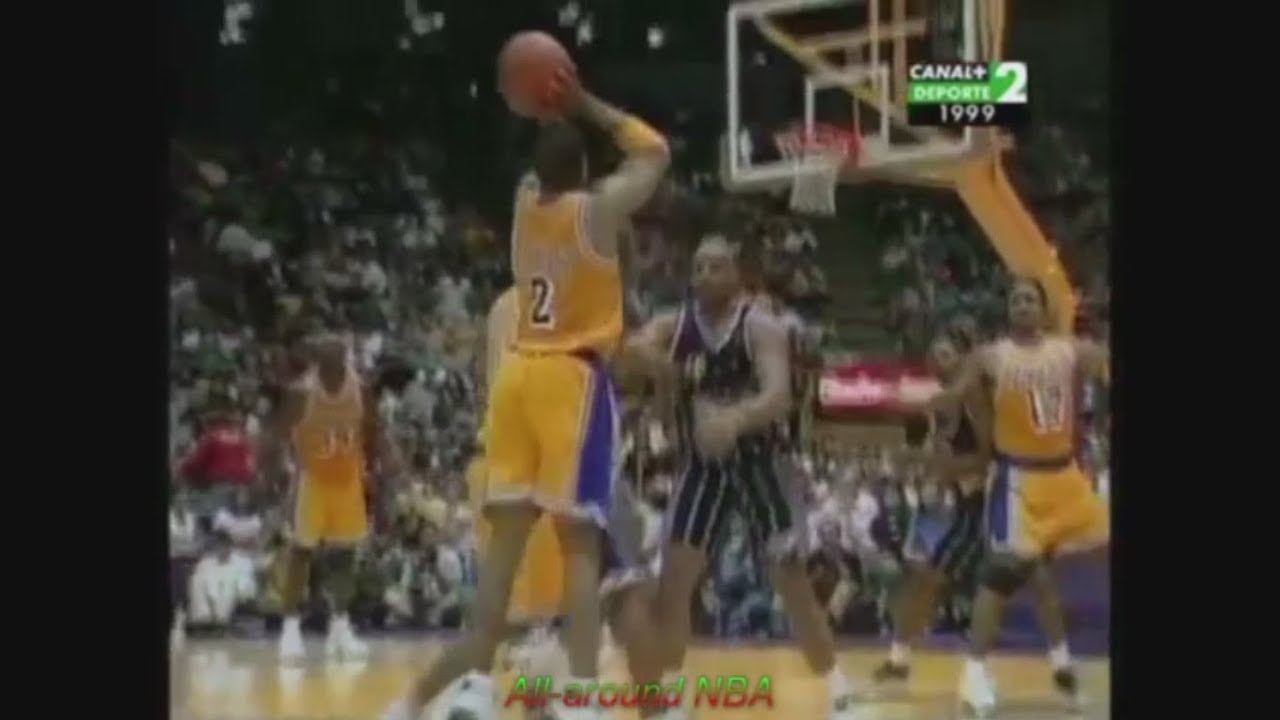 Derek Fisher 20 Points 6 Ast Vs. Rockets, 1999 Playoffs Game 1. - YouTube